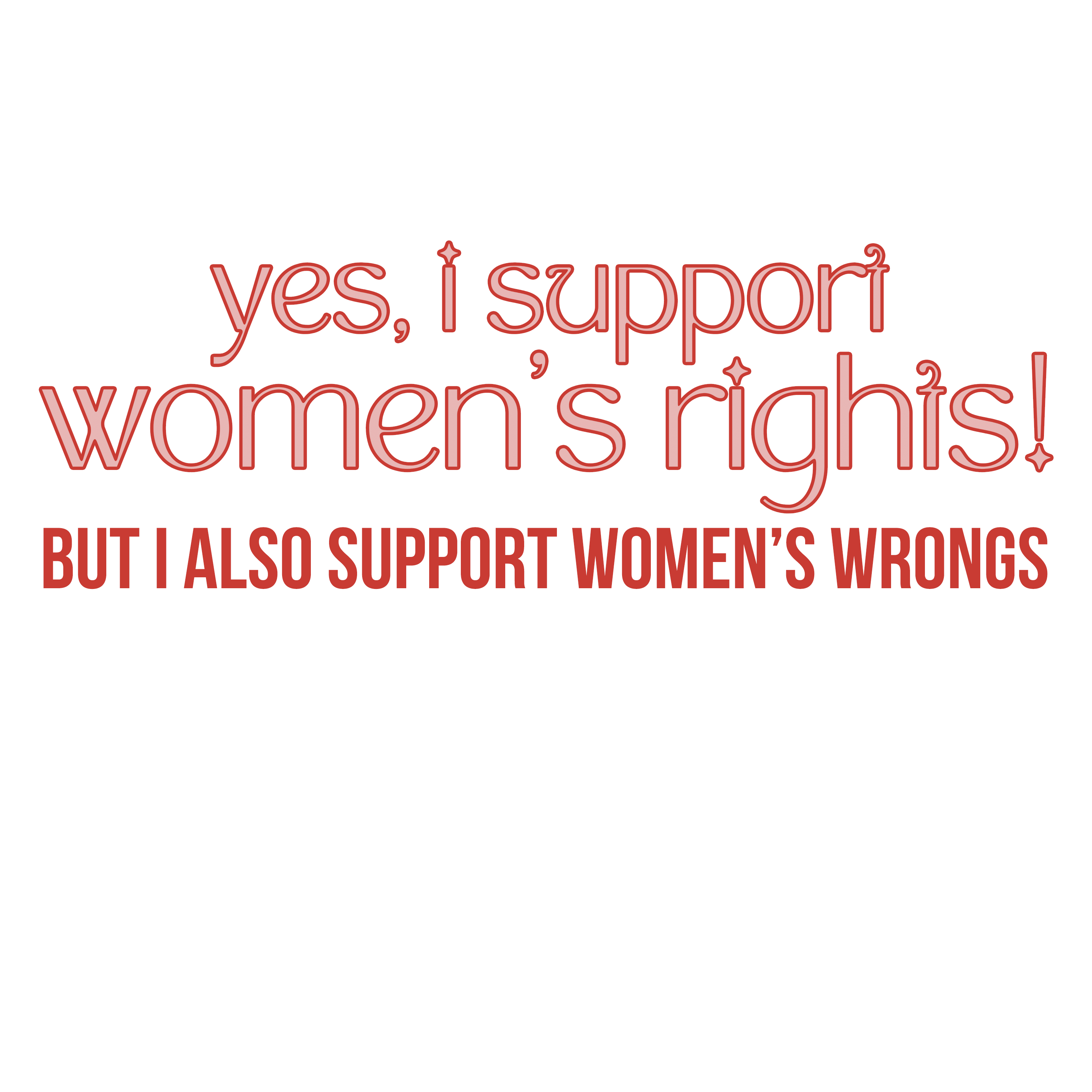 blondie studios | women's wrongs sticker